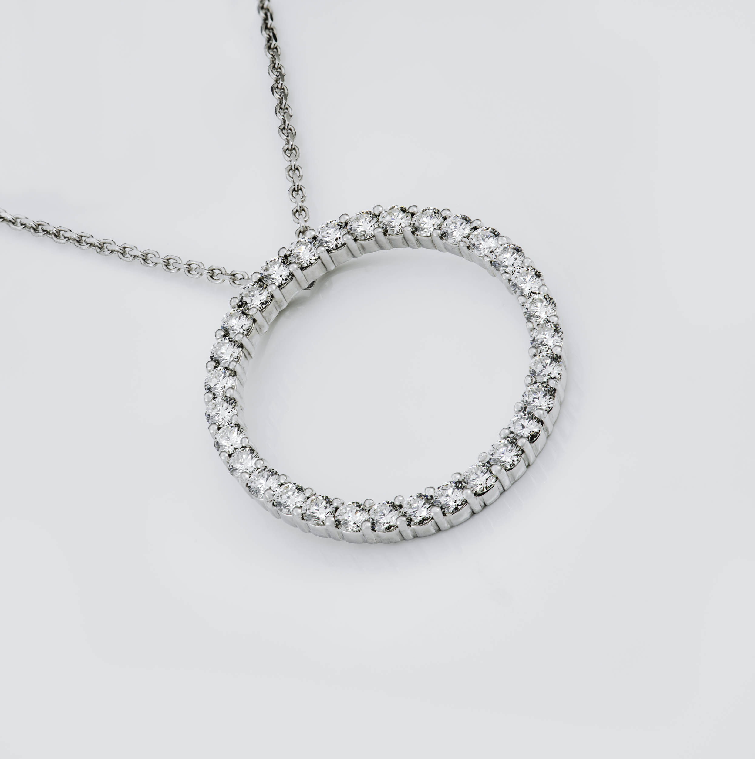 14k White Gold Diamond Circle of Life Pendant 2.43cts | Rebecca's Jewellers